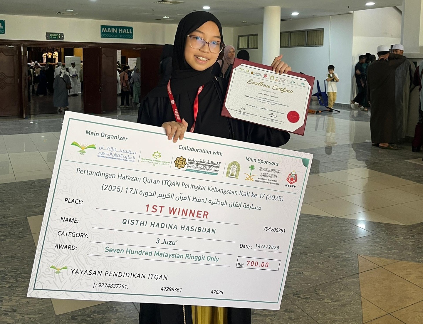Qisthi Hadina Hasibuan Rangkul Tempat Pertama Dalam Pertandingan ...